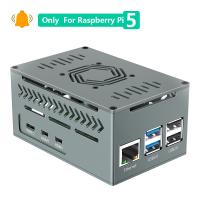 China Raspberry Pi 5 Aluminum Case with 40mm PWM Fan and Copper Heatsinks for 4GB/8GB Models for sale