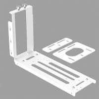 China White Vertical GPU Mount Bracket - 2 Slot Graphics Card Holder with 5kg Load Capacity and 330mm Card Length Support for sale