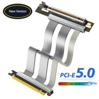 China PCIe 5.0 X16 Riser Cable 90 Degree Vertical GPU Extension Card 200mm 300mm for sale