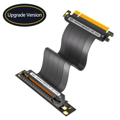 China PCI-E 4.0 90-Degree Extension Cable 20cm - 16x Shielded GPU Riser with 64GB/s Bandwidth for sale