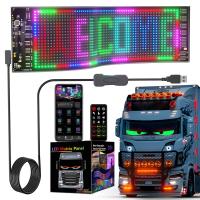 China 13.7x3.93 Inch Flexible LED Display with Bluetooth APP Control, IP65 Waterproof 5V USB Programmable Sign for Commercial and Automotive Use for sale