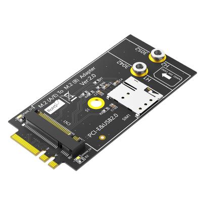 China M.2 Key B to A+E Adapter with NANO SIM Slot for 3G 4G 5G Module 3042 3052 for sale
