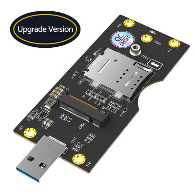 China NGFF M.2 to USB 3.0 Adapter with SIM 8pin Card Slot for 3G 4G 5G Module 3042 3052 for sale