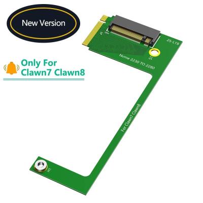 China MSI Claw7 Claw8 2230 to 2280 SSD Adapter NVMe M-Key M.2 PCIe 4.0 Expansion Board 90 Degree for sale