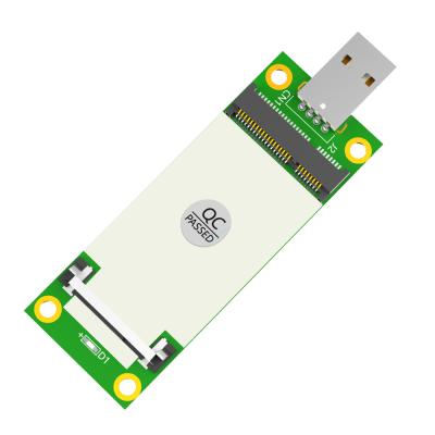 China Mini PCI-E to USB Adapter with SIM Card Slot for WWAN LTE Module 31x80mm Plug and Play for sale