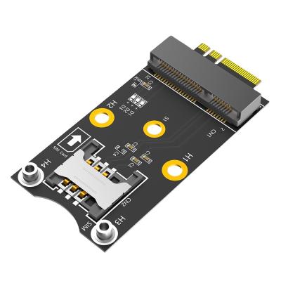 China Mini PCI-E to M.2 NGFF Key A/E Adapter with SIM Card Slot for High-Speed Transmission for sale