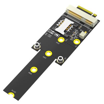 China Mini PCI-E to M.2 NGFF Key M Adapter with SIM Card Slot for WiFi WWAN LTE Module for sale