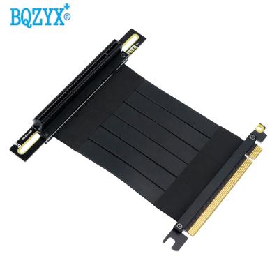 China PCIe 16X 90 Degree Vertical Riser Cable 24cm Male to Female Porous Design for GPU Extension for sale