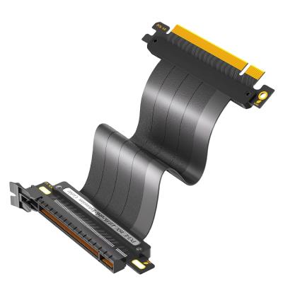 China PCIe 4.0 16X GPU Riser Cable 256Gbps 25cm Shielded High Speed Extension for RTX 4090 for sale