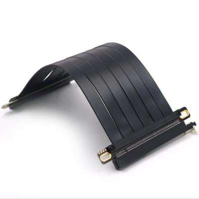 China PCIe 16X to 16X Riser Cable 28cm Flexible GPU Extension for 1U 2U Chassis for sale