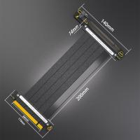 China PCIe 4.0 16x Shielded GPU Extension Cable with 90 Degree PCI Express Riser for High Speed GPU Card for sale