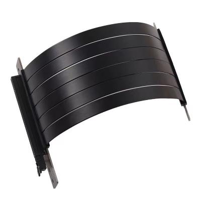 China PCIE 4.0 16x Shielded GPU Riser Cable - 30cm Length PCI Express Extension Cable for High-Speed GPU Cards for sale