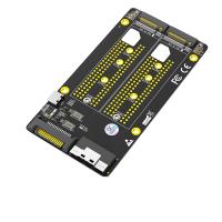 China Dual M.2 NVMe to SFF-8654 8i Adapter PCIe Bifurcation Support for 2230 2242 2260 2280 SSDs for sale