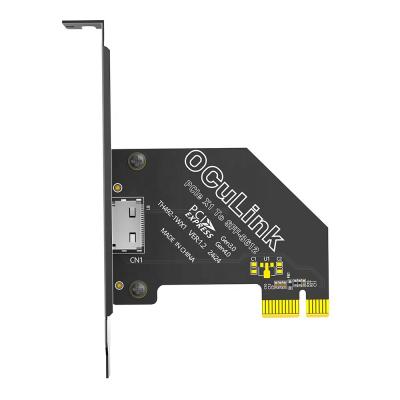 China PCIe 4.0 x1 to Oculink SFF-8611/8612 Adapter with SFF-U.2 SSD Conversion for sale