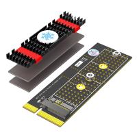 China BQZYX M.2 NVMe SSD to PCI-E x4 Adapter with Heatsink for 2230-2280 Vertical Installation for sale