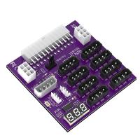 China ATX Power Supply Breakout Board 5V 12V 800W with 4 Pin 6 Pin Connector LED Display for CHIA Mining for sale