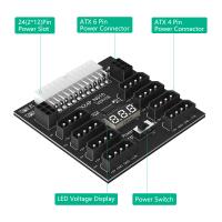 China ATX Power Supply Breakout Board 4 Pin 6 Pin Connector LED Voltage Display for CHIA Mining 800W for sale