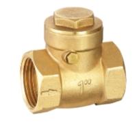 China 1 Inch Brass Swing Check Valve Threaded  1 / 2 inch brass check valve for sale