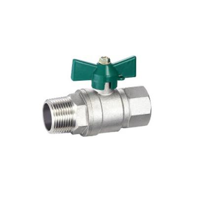 China brass male threaded  ball valve Forged Brass Ball Valve with Virgin Ptfe Seat and Blow-out Proof Stem for sale