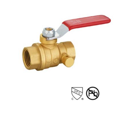 China Chrome Plating Or Zinc Alloy Threaded 600 Wog Valve With Drain Handle Steel 1/2