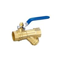 China 1/2 Inch Brass 600 Wog Ball Valve With Strainer Female And Male Threaded  With Drain 1/2”-1