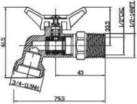 China Brass Hose Bibb Cock Ball Valve Male And Female Thread Ball Valve With Lock Nut for sale