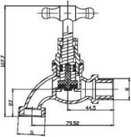 China ANSI Male Threaded Hose Bib Brass Bibcock Valve With Ball Core And Brass Body Handle for sale