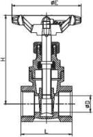China Casting Body Brass Female Thread 4 Inch Gate Valve Brass Connect Manual Power for sale