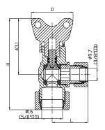 China 200 Psi 1/2 Inch OEM/ODM 15mm Chrome Plated Angle Valve / Hot Water Angle Valve for sale