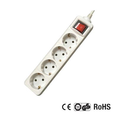 China Germany Type Extension Socket With 1.5m Wire, With Switch CE/GS Certificate for sale