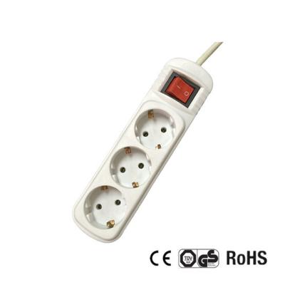 China Germany Type Extension Socket With 1.5m Wire, With Switch CE/GS Certificate for sale