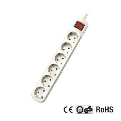 China Germany Type Extension Socket With 1.5m Wire, With Switch CE/GS Certificate for sale