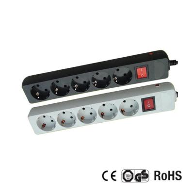 China Germany Type Extension Socket With 1.5m Wire, With Switch CE/GS Certificate for sale