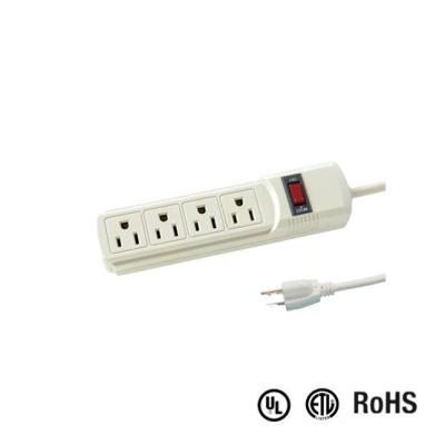 China UL and CUL Tested Power Strip 1.5ft 3*14AWG Cord with Switch, Surge Protector for sale