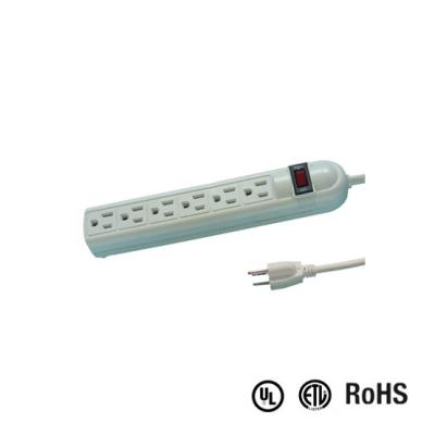 China UL and CUL Tested Power Strip 1.5ft 3*14AWG Cord with Switch, Surge Protector for sale