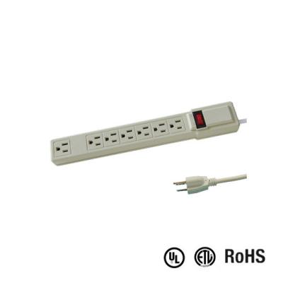 China UL and CUL Tested Power Strip 1.5ft 3*14AWG Cord with Switch, Surge Protector for sale