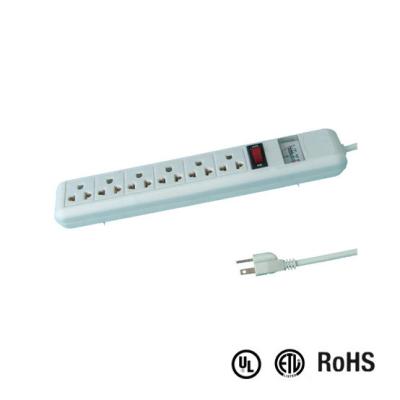 China UL and CUL Tested Power Strip 1.5ft 3*14AWG Cord with Switch, Surge Protector for sale