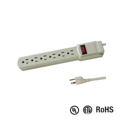 China UL and CUL Tested Power Strip 1.5ft 3*14AWG Cord with Switch, Surge Protector for sale