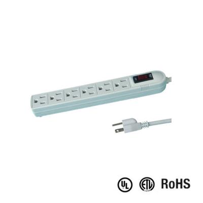China UL and CUL Tested Power Strip 1.5ft 3*14AWG Cord with Switch, Surge Protector for sale