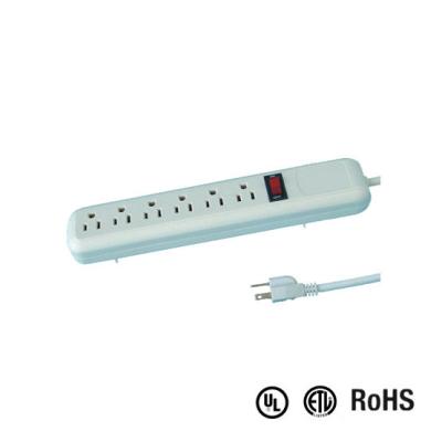 China UL and CUL Tested Power Strip 1.5ft 3*14AWG Cord with Switch, Surge Protector for sale