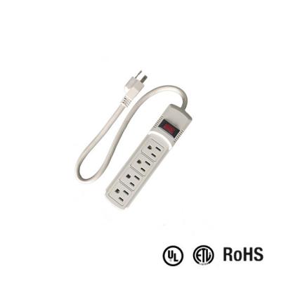 China UL and CUL Tested Power Strip 1.5ft 3*14AWG Cord with Switch, Surge Protector for sale