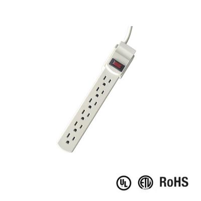 China UL and CUL Tested Power Strip 1.5ft 3*14AWG Cord with Switch, Surge Protector for sale