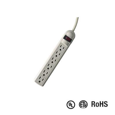 China UL and CUL Tested Power Strip 1.5ft 3*14AWG Cord with Switch, Surge Protector for sale