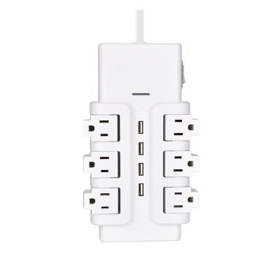 China 6 outlet UL and CUL Tested Power Strip 1.5ft 3*14SJT Cord with Switch, Surge Protector 4USB Adapter for sale