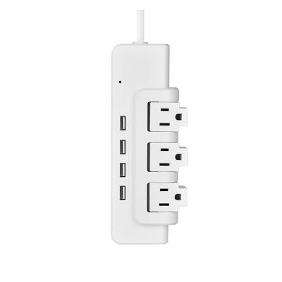 China outlet UL and CUL Tested Power Strip 1.5ft 3*14SJT Cord with Switch, 4USB Adaptor Surge Protector for sale