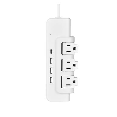 China 3 outlet UL and CUL Tested Power Strip 1.5ft 3*14SJT Cord with Switch, 3USB Adaptor Surge Protector for sale