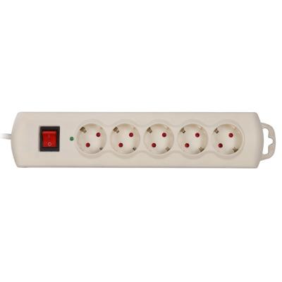 China 5 outlet Germany Type Extension Socket, With Surge Protector for sale