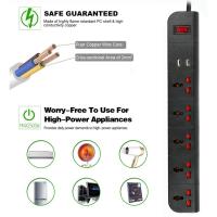 China 5 outlet Universal Type Extension Socket With On/Off Switch, USB for sale