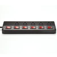 China 5 outlet Metal America Type Extension Socket With On/Off Switch, Surge for sale