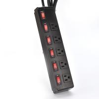 China 5 outlet Metal America Type Extension Socket With On/Off Switch, Surge for sale